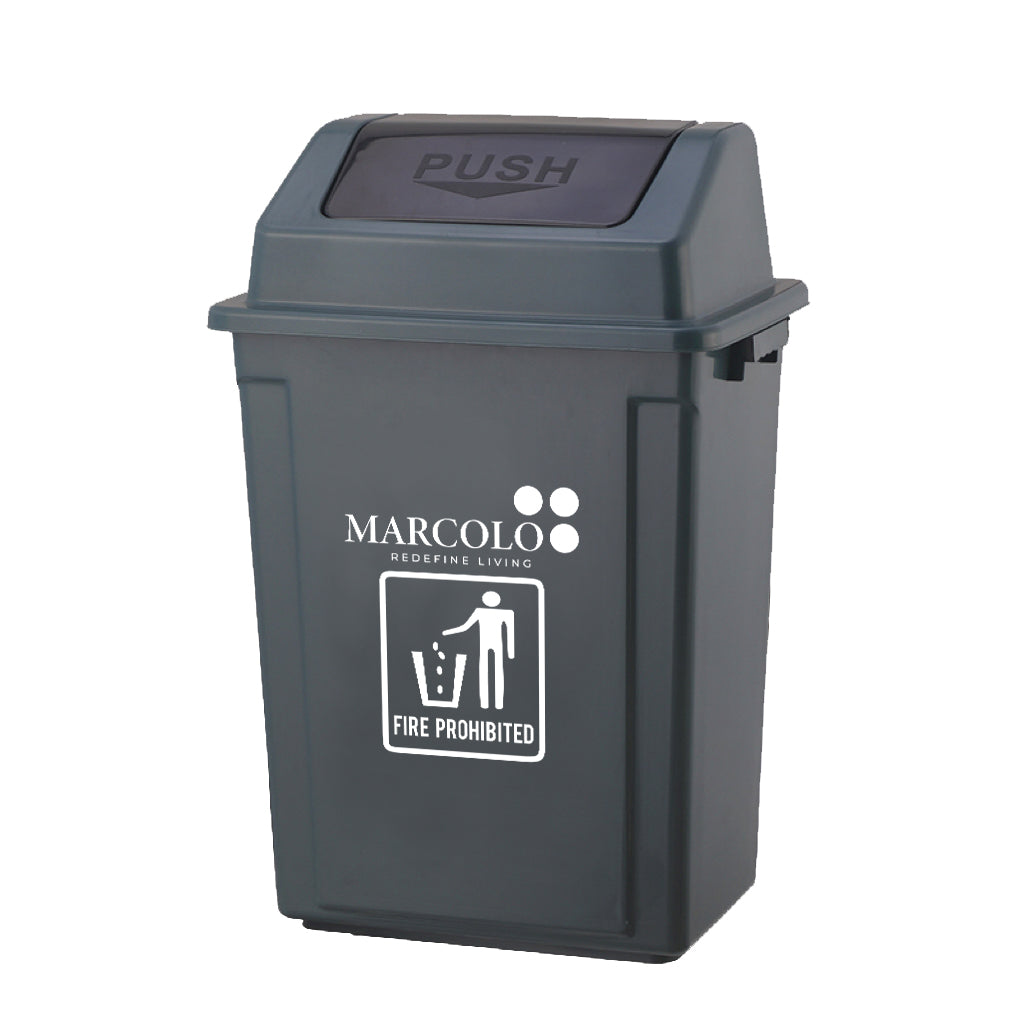 Push-Top Dustbin – UV-Resistant Plastic Waste Bin with Push Lid – Indo ...